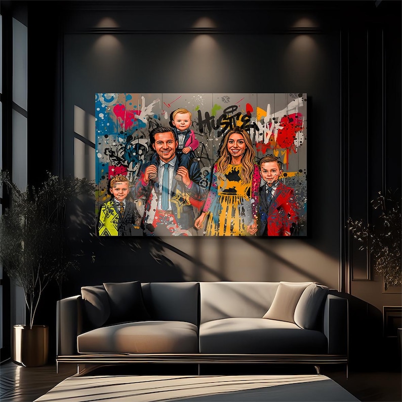 Personalized Graffiti Portrait, Colourful Watercolour & Street Art ...