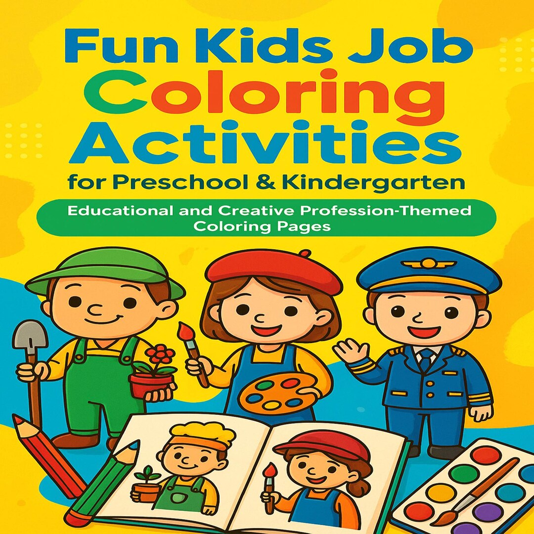 Fun Kids Job Coloring Book | Educational Profession-themed Pages for ...