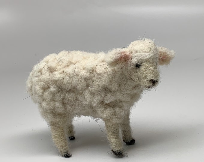 White Needle Felted Lamb - Etsy