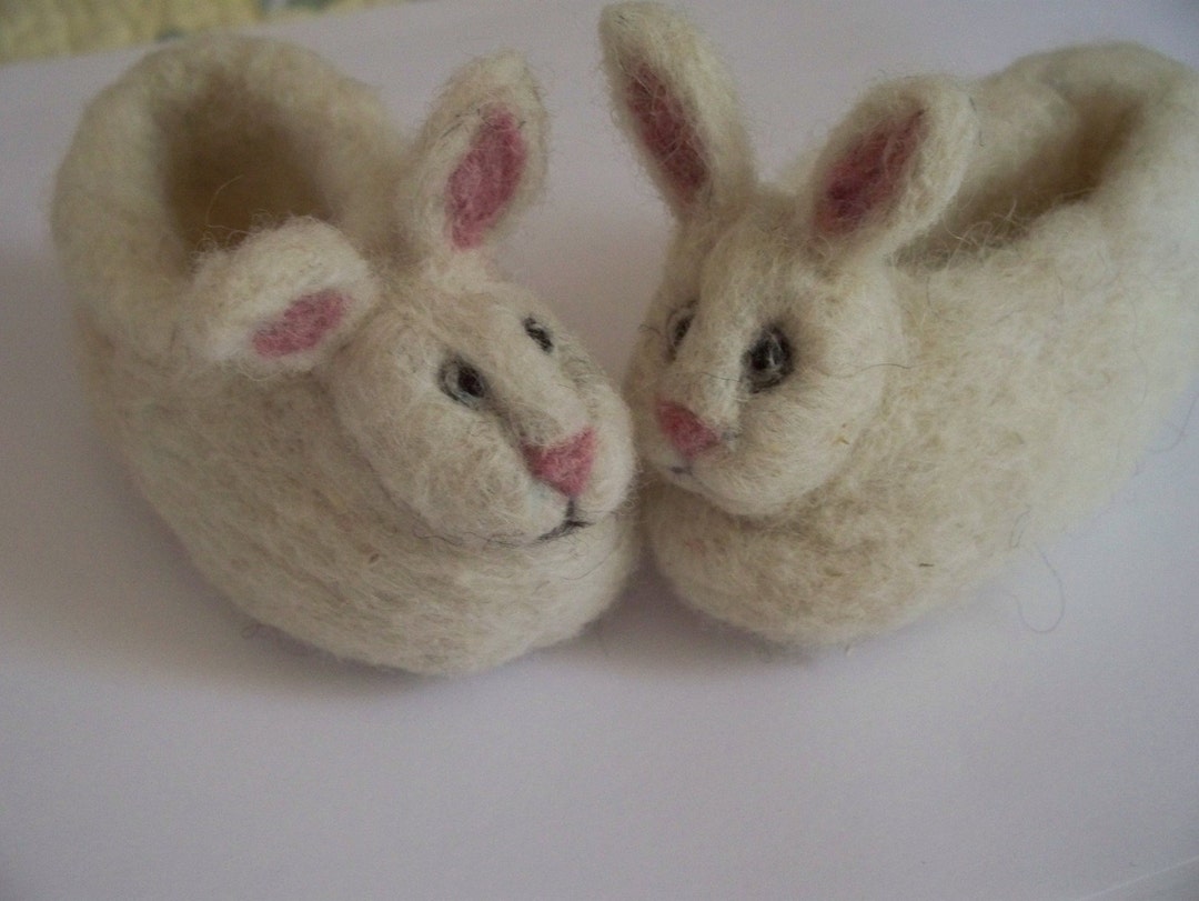 Soft Wool Baby Bunny Slippers - Etsy