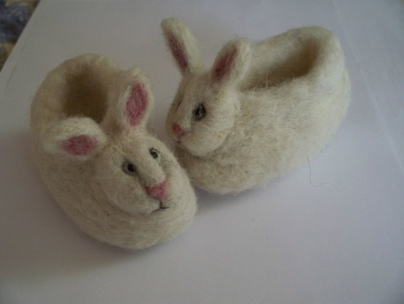 Soft Wool Baby Bunny Slippers - Etsy