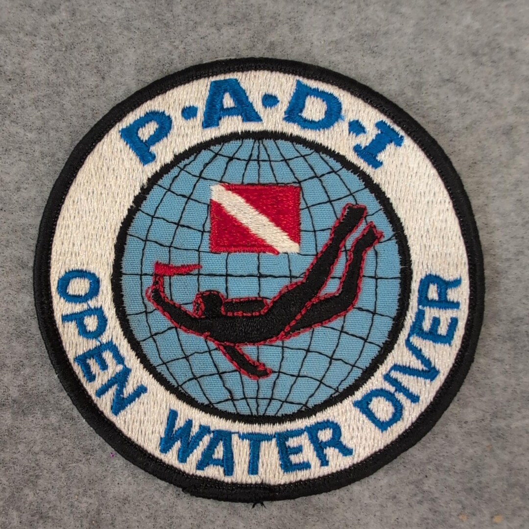 VTG 1980's PADI Open Water Diver Patch Embroidered Scuba Diving ...