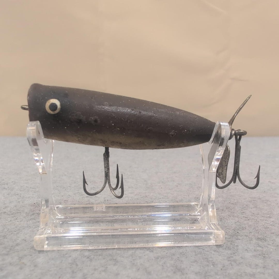 Vintage Propeller Fishing Lure Dark Gray Metal Propeller Spinner Bait ...