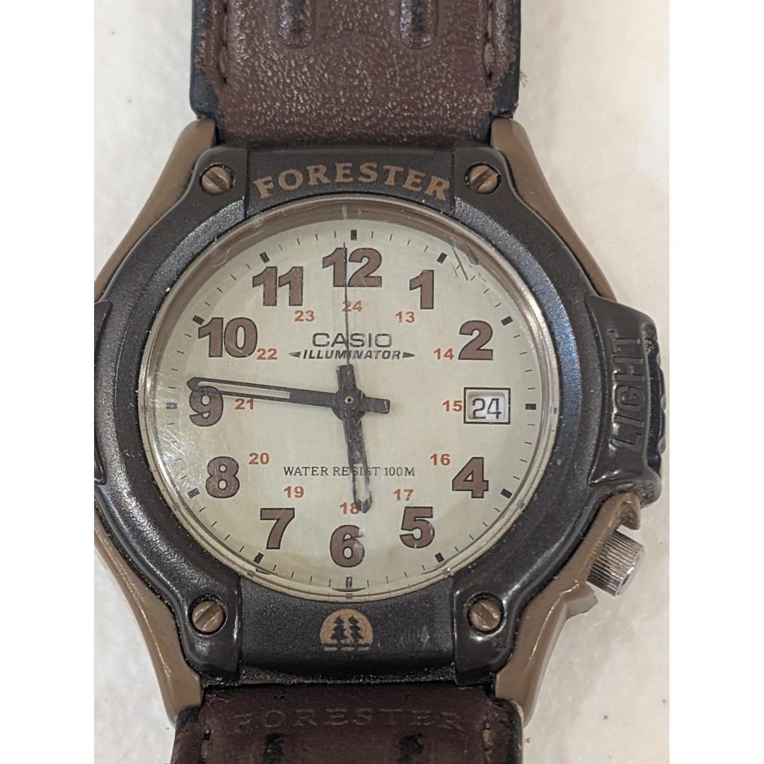 Casio Forester Illuminator FT-500 Quartz Watch Brown Band Display Needs ...