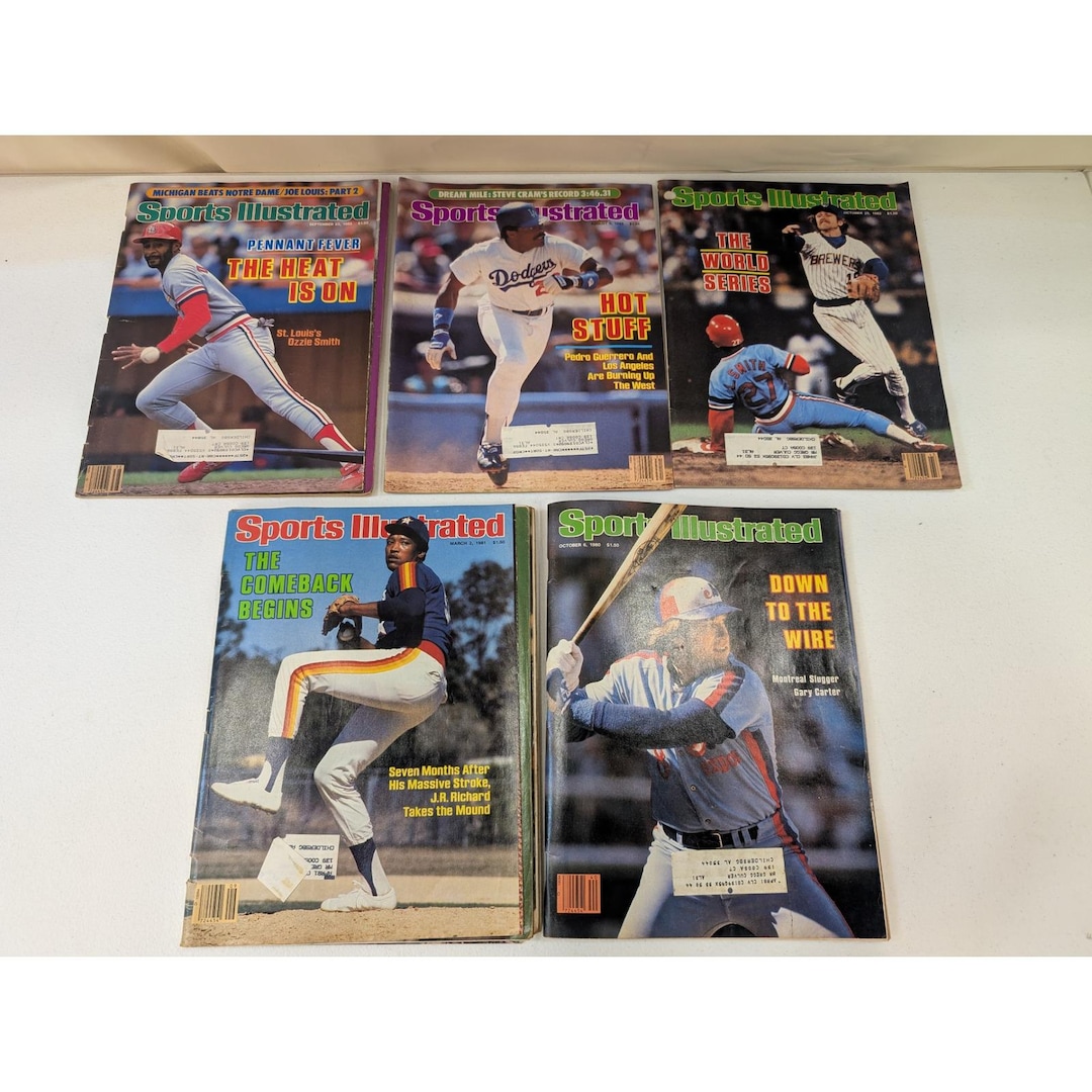 Sports Illustrated Magazine 1980's Baseball Lot Vintage Ozzie Smith ...