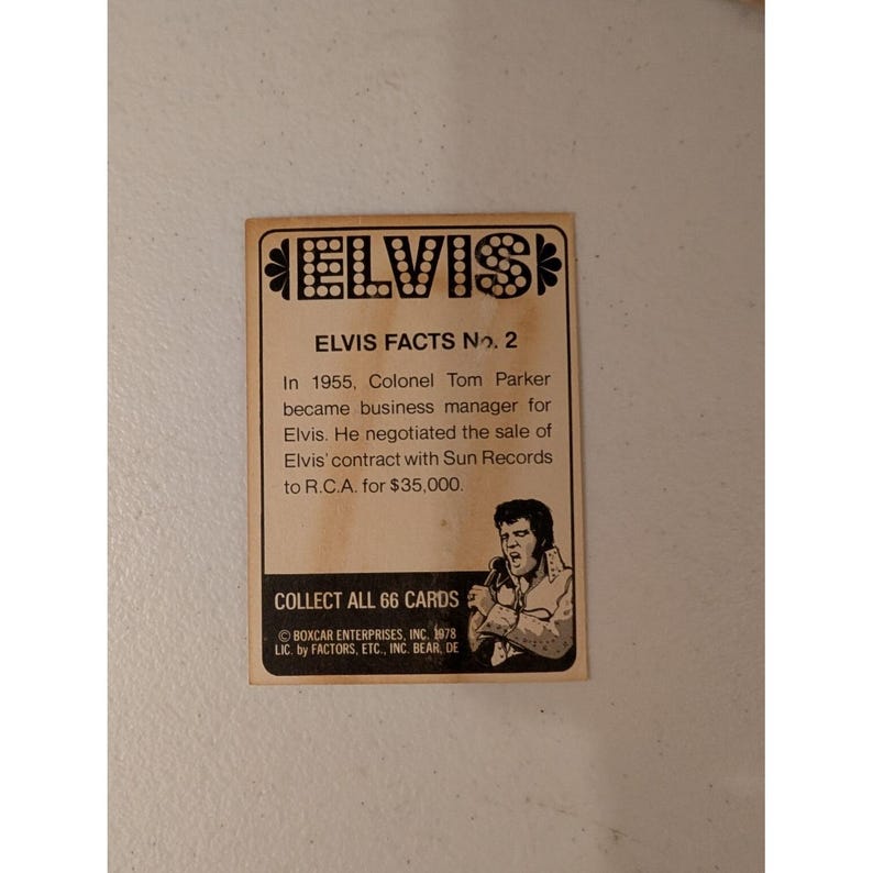 Lot of 49 Vintage 1978 Elvis Presley Trading Cards Boxcar Enterprises ...