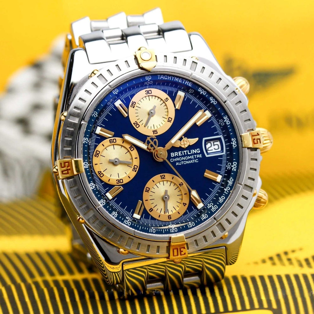 BREITLING Chronomat Chronograph Automatic Chronometer Blue Dial Men's ...