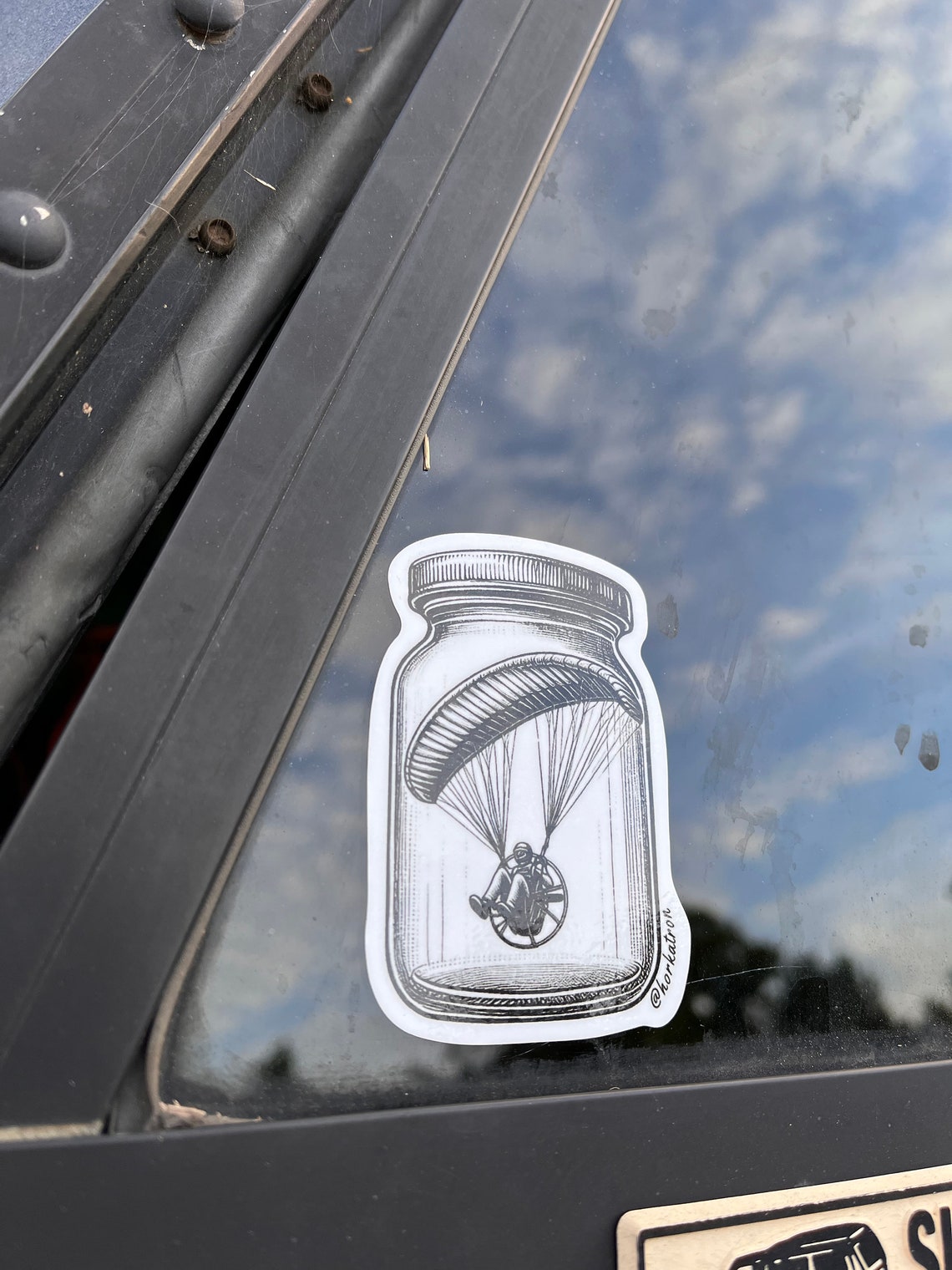 PPG in a Jar Vinyl Sticker Paramotor Powered Paraglider - Etsy