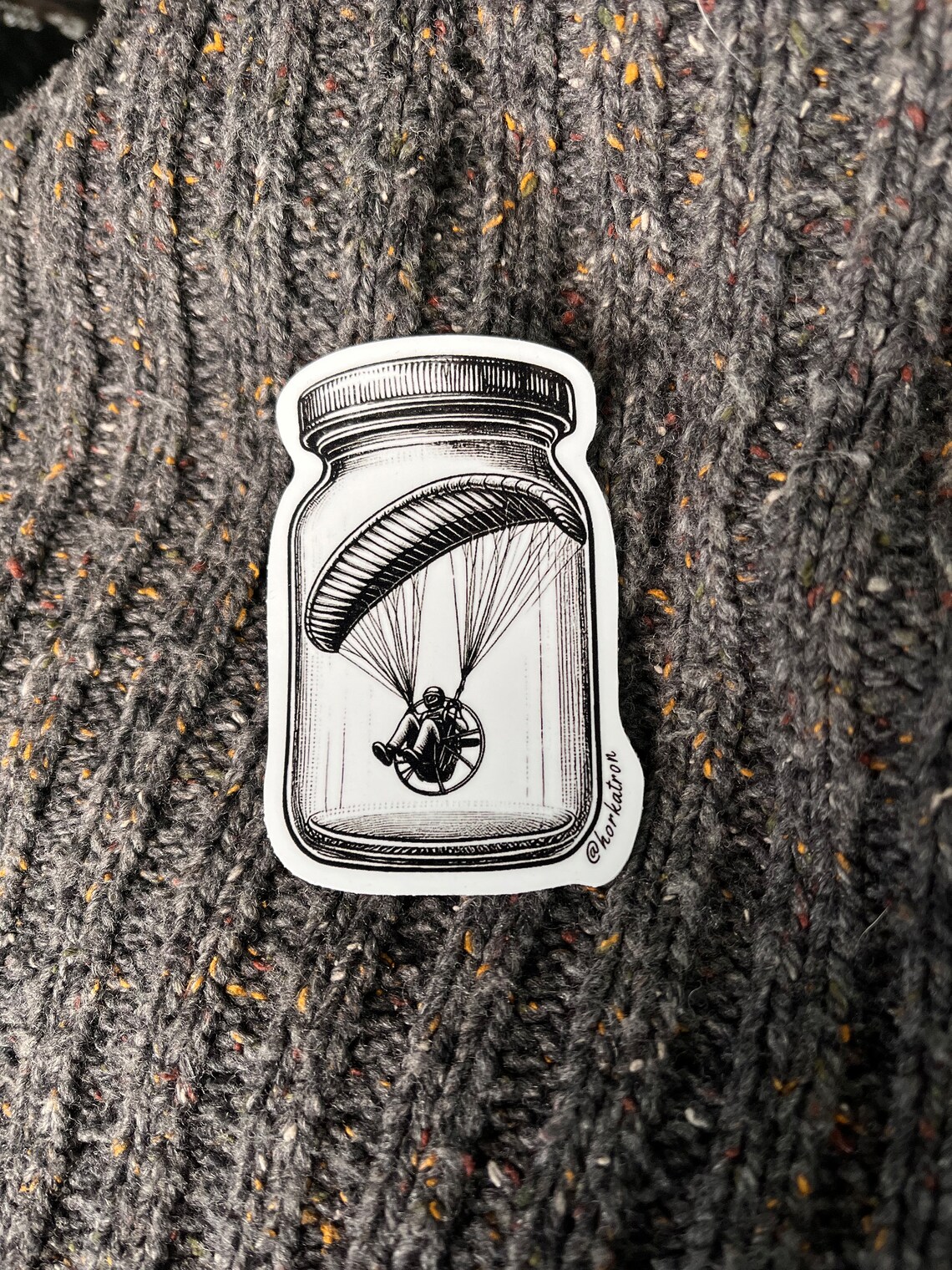 PPG in a Jar Vinyl Sticker Paramotor Powered Paraglider - Etsy