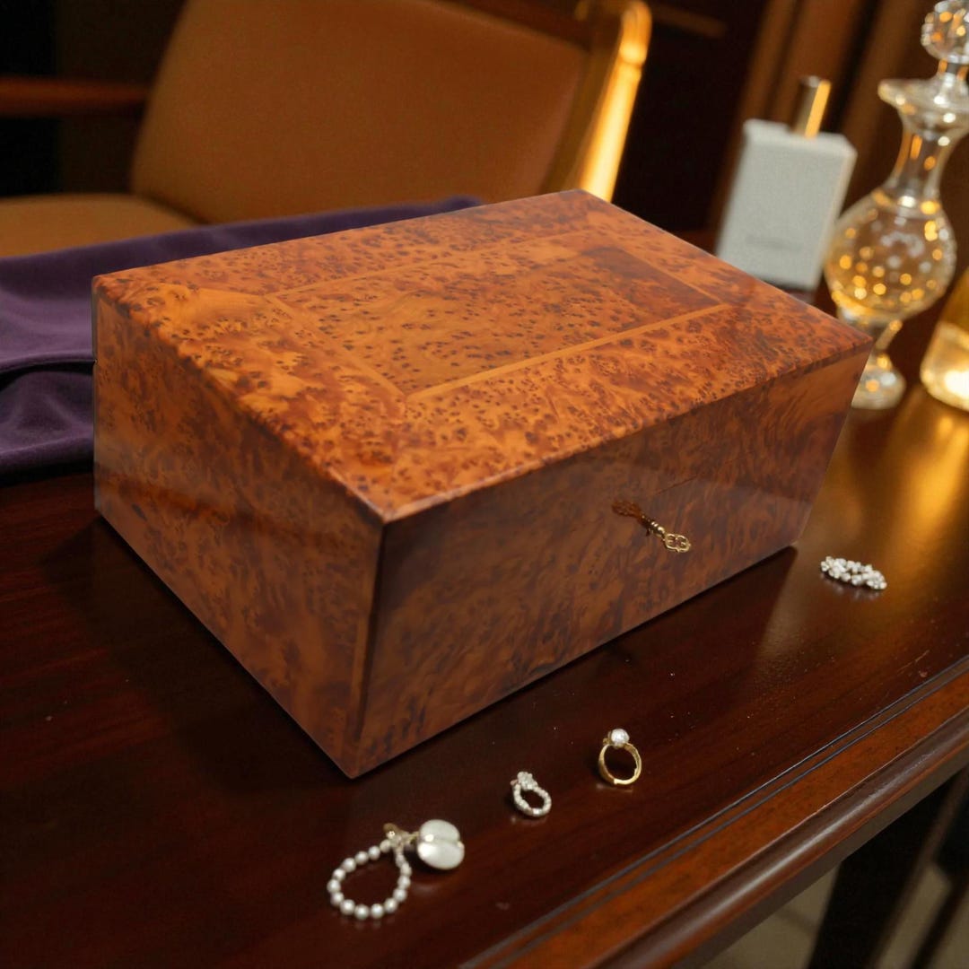 Moroccan Jewelry Organizer, Lockable Wooden Box, Jewelry Wooden Box ...