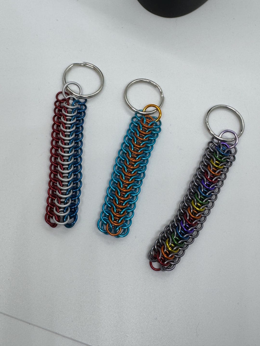 Dragonback Chainmail Keychains- CUSTOM COLORS, Made to Order. School ...