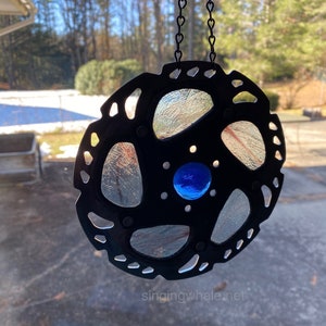 Bicycle Themed Stained Glass / Mixed Media Bike Glass, Upcycled Bike ...