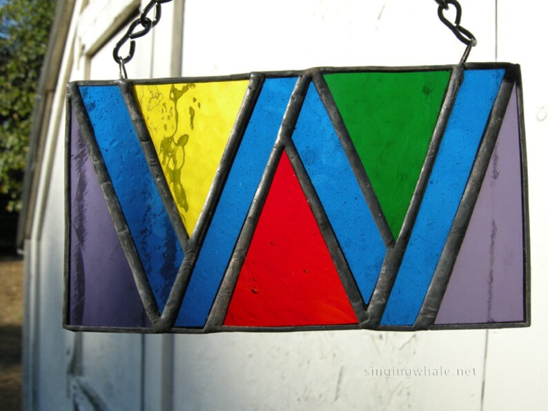 Stained Glass W With Wellesley College Class Colors - Etsy