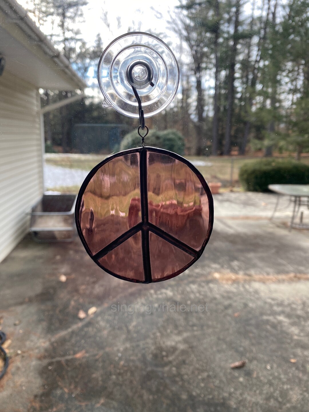 Stained Glass Peace Sign Light Purple Wavy, in Stock, Peace Symbol - Etsy