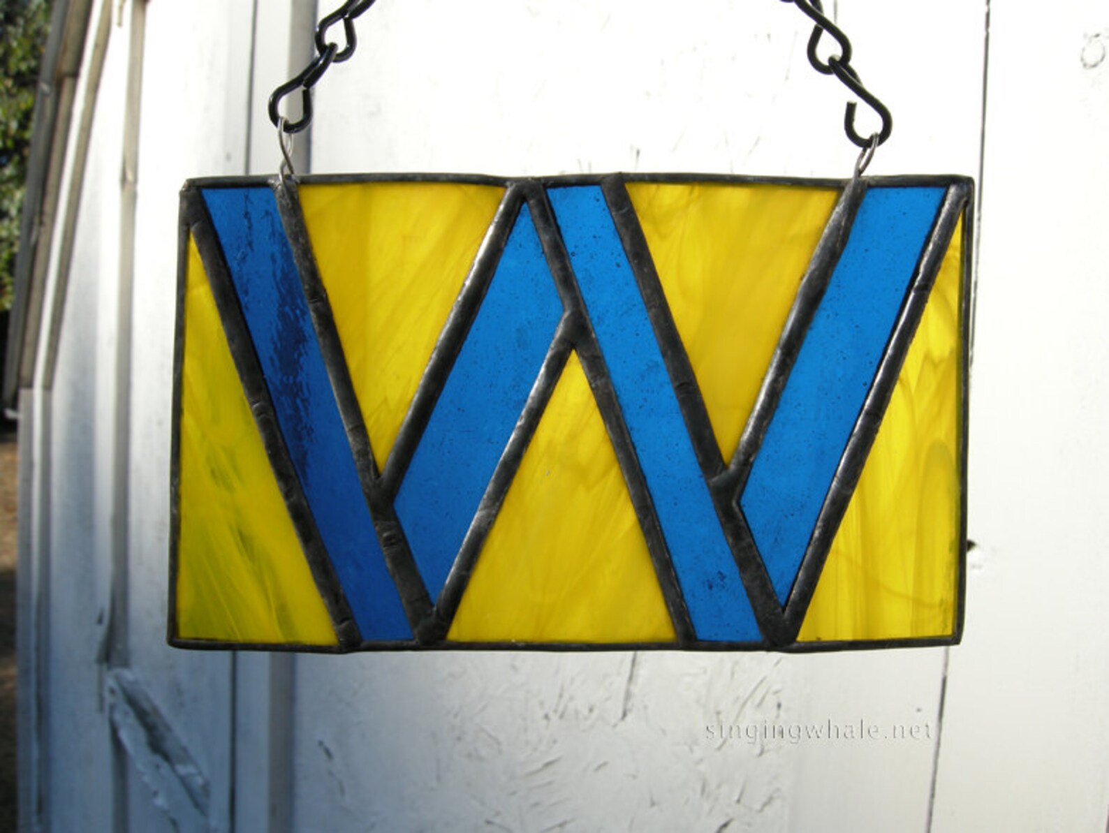 Stained Glass W With Wellesley College Class Colors - Etsy