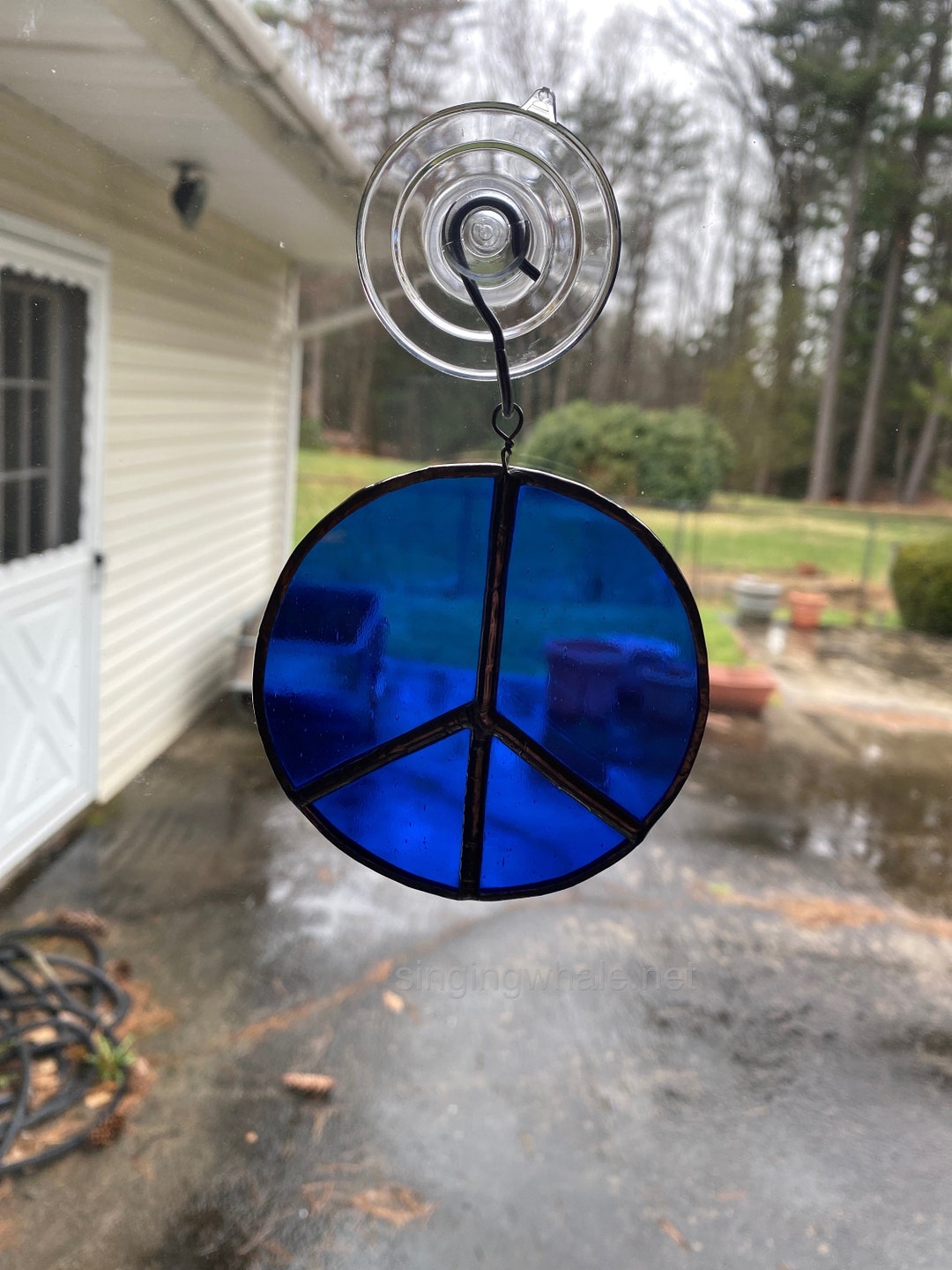 Stained Glass Peace Sign Blue, in Stock, Peace Symbol, Suncatcher - Etsy