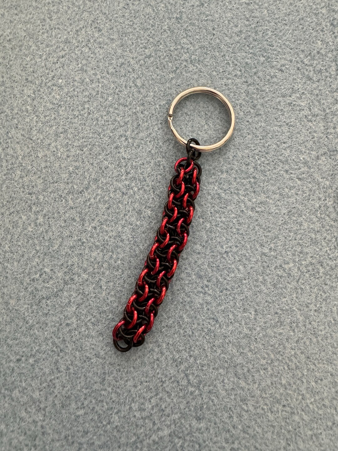 Handmade Fidget and Stress Chainmail Toy Red & Black, Distraction Tool ...