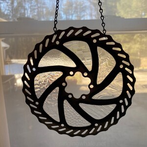 Bicycle Themed Stained Glass / Mixed Media Bike Glass, Upcycled Bike ...