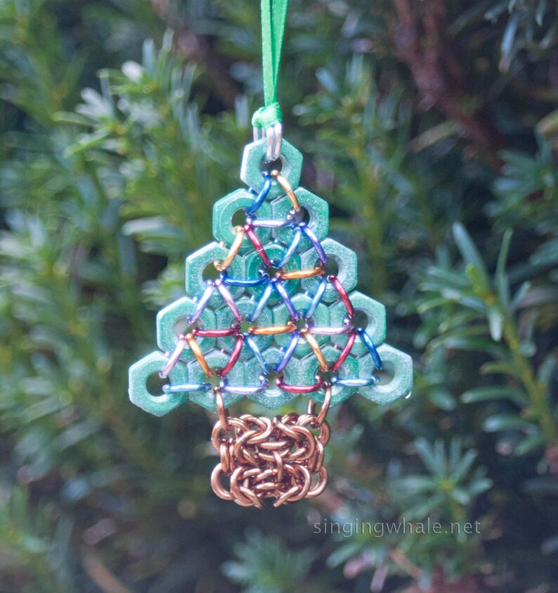 Hex Nut and Chainmaille Christmas Tree Ornament - Etsy