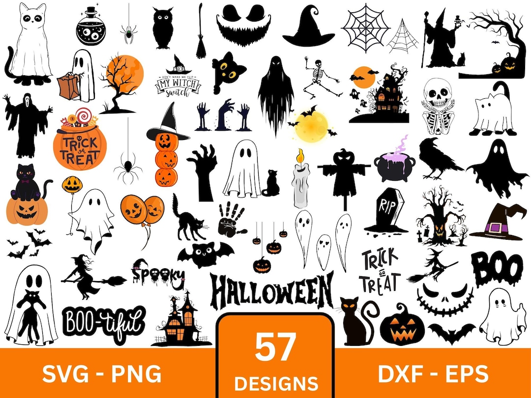 Halloween SVG Bundle: Cut Files, Clipart, PNG, AI (digital Download) - Etsy