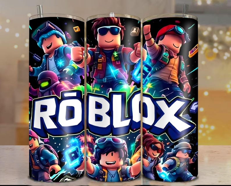 Roblox Tumbler Wrap: Cartoon Characters Sublimation Design (PNG Digital ...