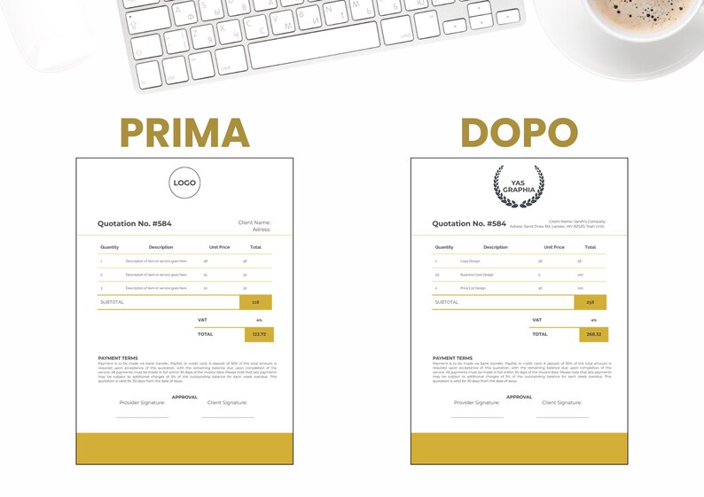 5 Quotation Templates Canva | Business Quote Set | Elegant, Beauty ...