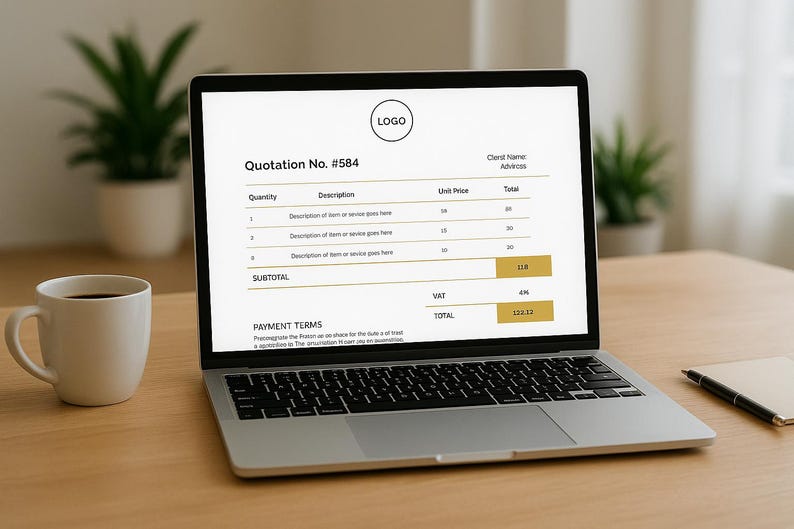 5 Quotation Templates Canva | Business Quote Set | Elegant, Beauty ...