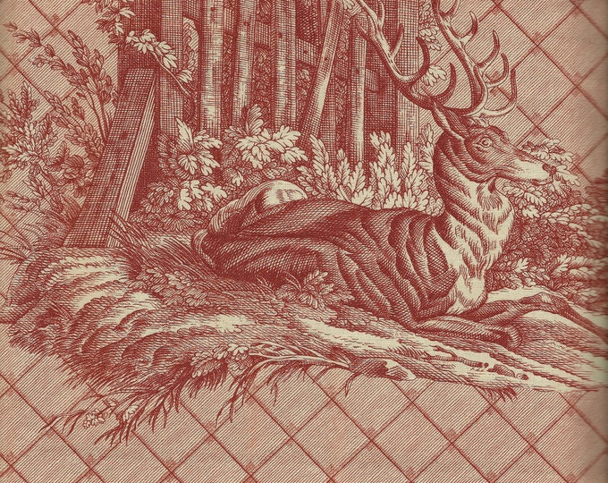 Toile Hunt Theme - RED Toile Hunting Hunt Theme Designer Fabric - Etsy