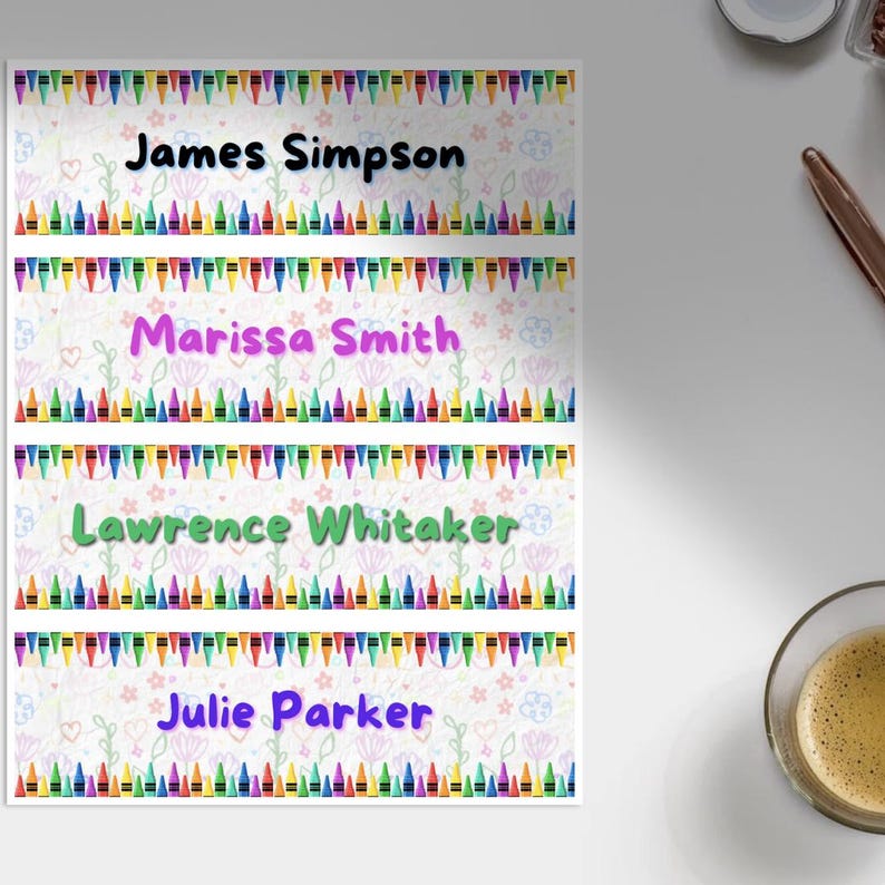 Editable Classroom Labels and Desk Name Tags | Supply Labels | Table ...