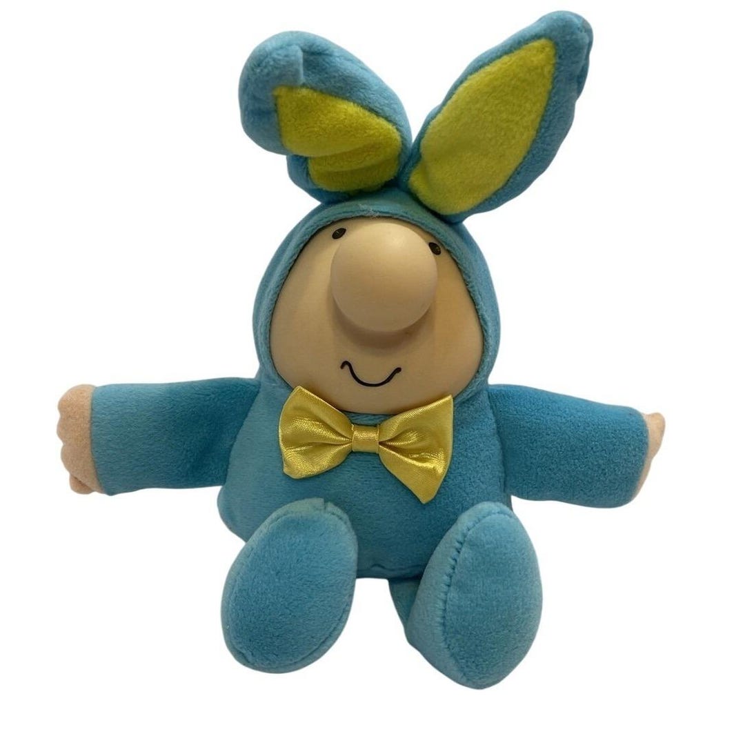 Cute Plush Toy Ziggy in Easter Bunny Costume, Blue & Yellow, Bow Tie ...