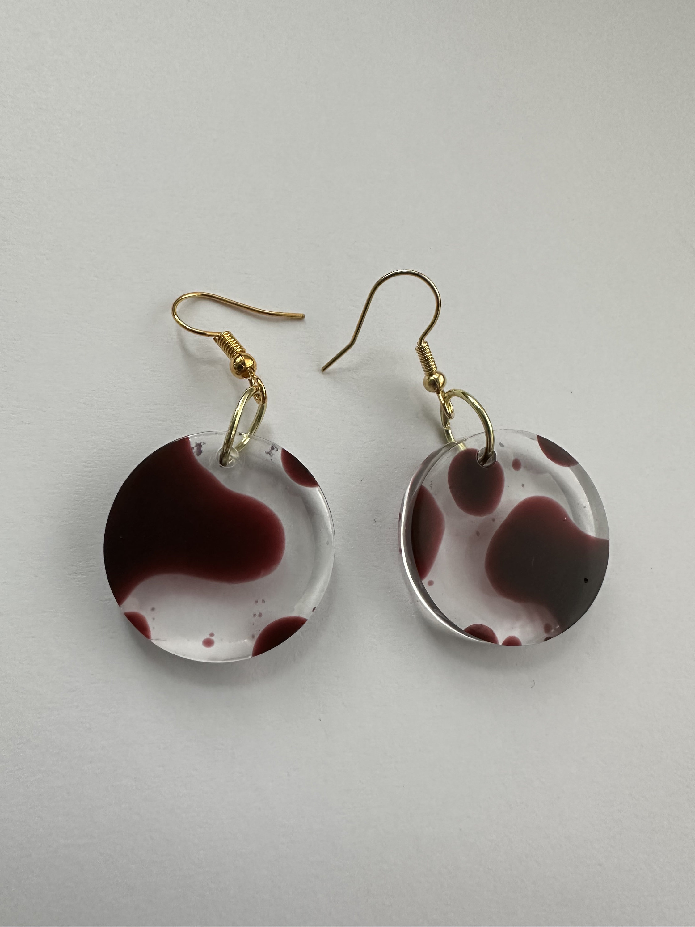 Blood Splatter, Blood, Creepy, Spooky, Jewlery, Resin, Resin Earrings ...