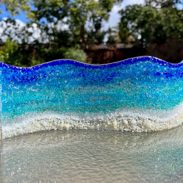 Ocean Wave Glass Art - Etsy
