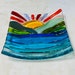 Fused Glass Sunset Plate, Sunset Over Mountain Lake, Sunset Beach Dish ...