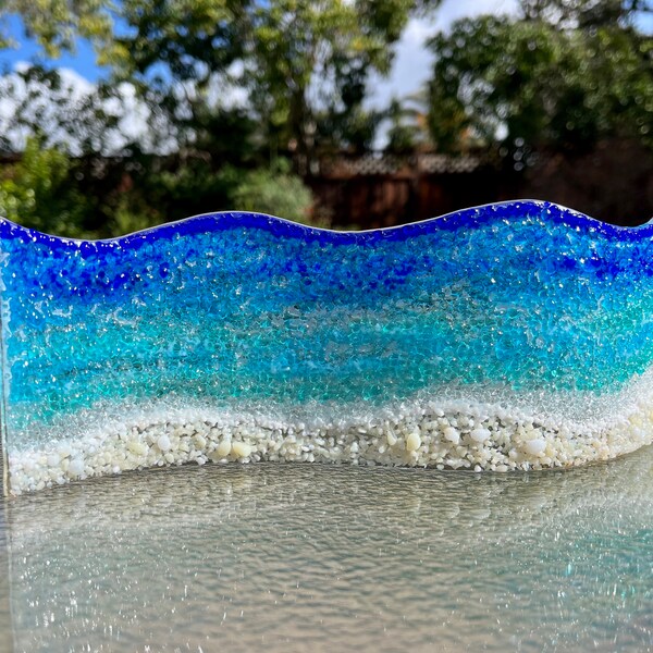 Ocean Wave Glass Art - Etsy
