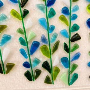 Fused Glass Window Panel Shakuf Design Blooming Branches in - Etsy