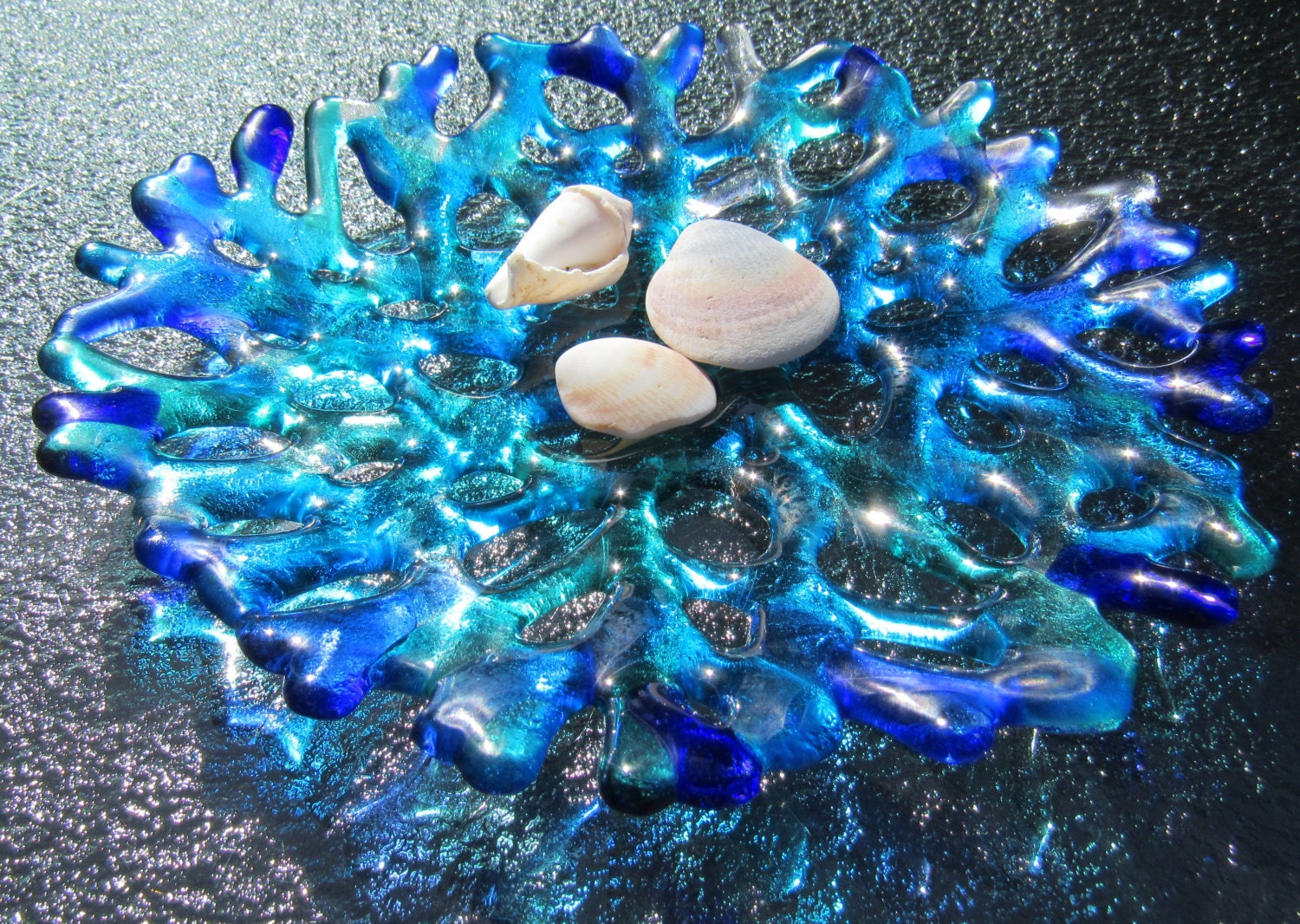 Fused Glass Coral Plate Glass Branching Coral Wall Decor | Etsy