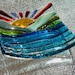 Fused Glass Sunset Plate, Sunset Over Mountain Lake, Sunset Beach Dish ...
