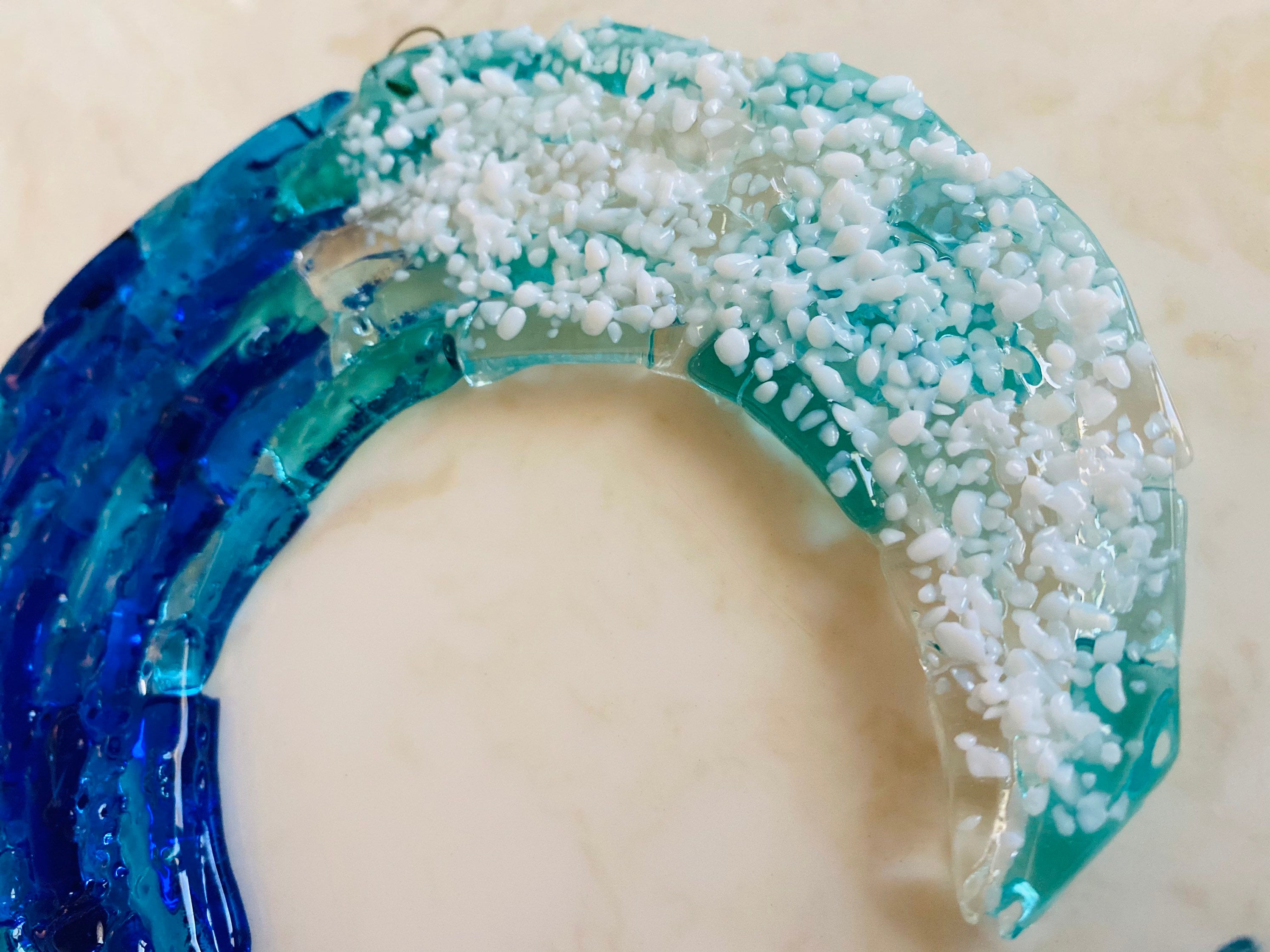 Fused Glass Ocean Wave Art Glass Wave Wall Decor Blue Ocean - Etsy Canada