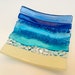 Fused Glass Beach Plate, Ocean Wave Dish, Coastal Decor - Etsy