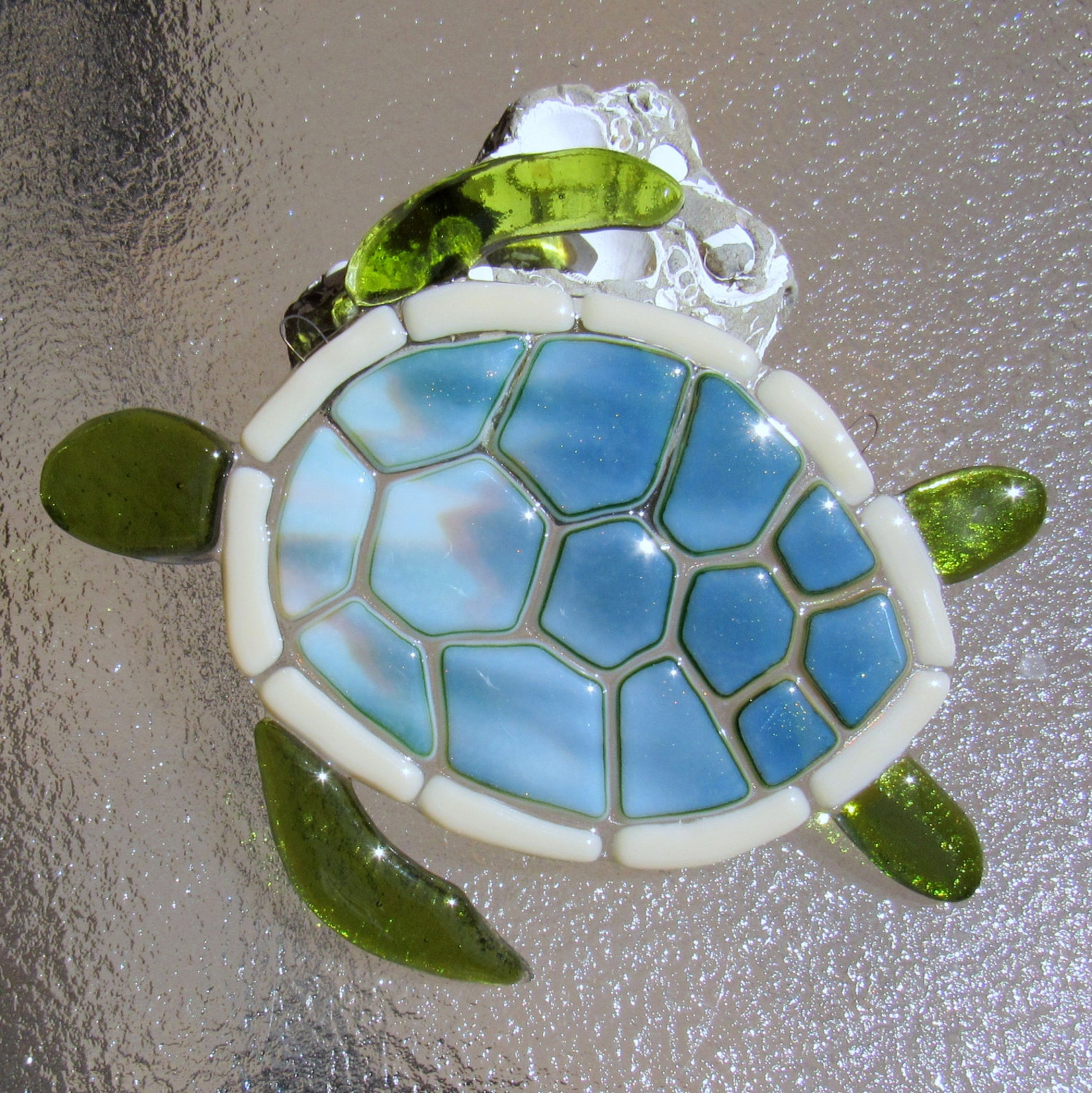 Fused Glass Sea Turtle Glass Honu Ocean Beach Wall Art Etsy