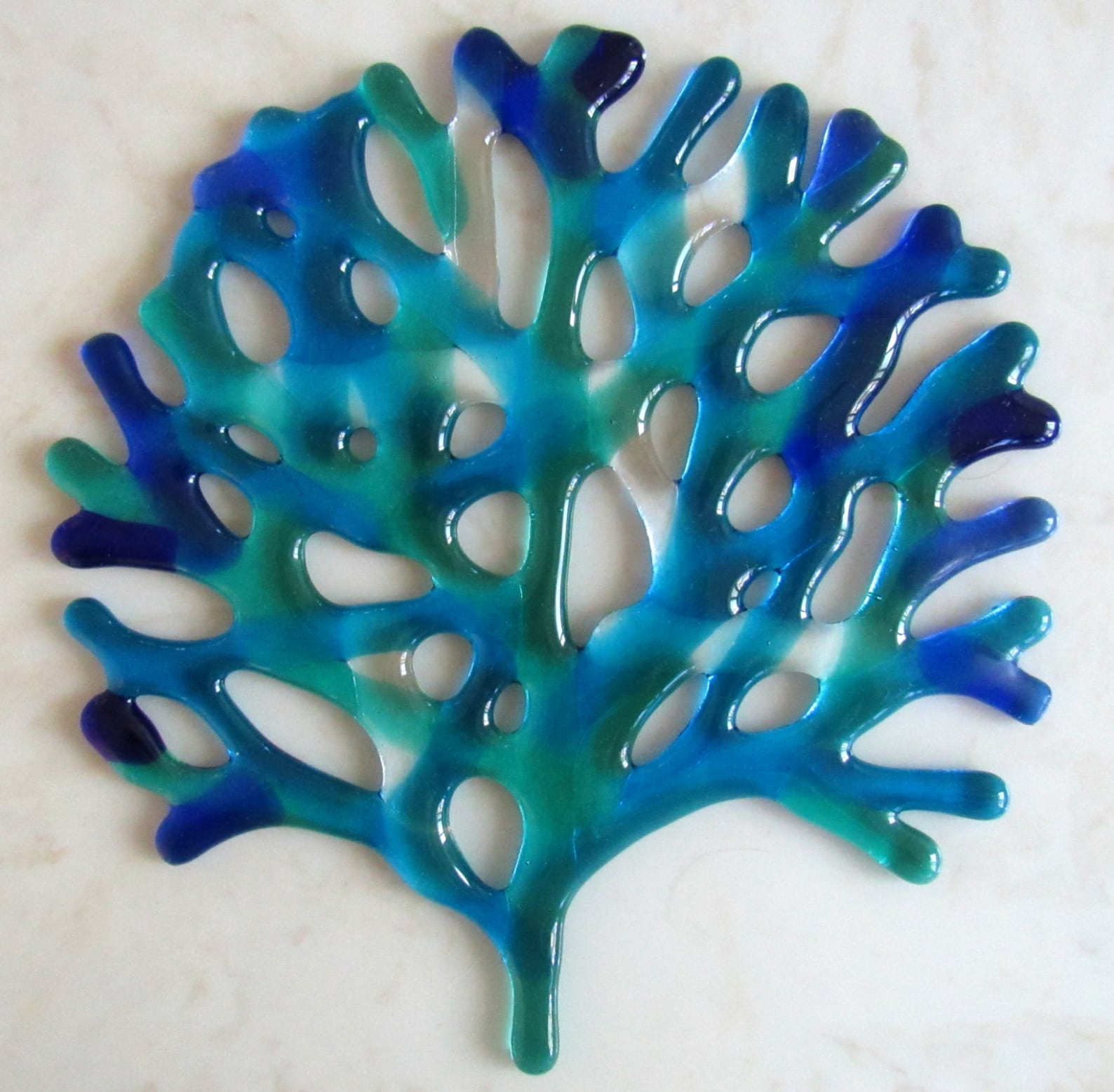 Sea Coral Wall Decor Fused Glass Branching Coral Sea Coral | Etsy