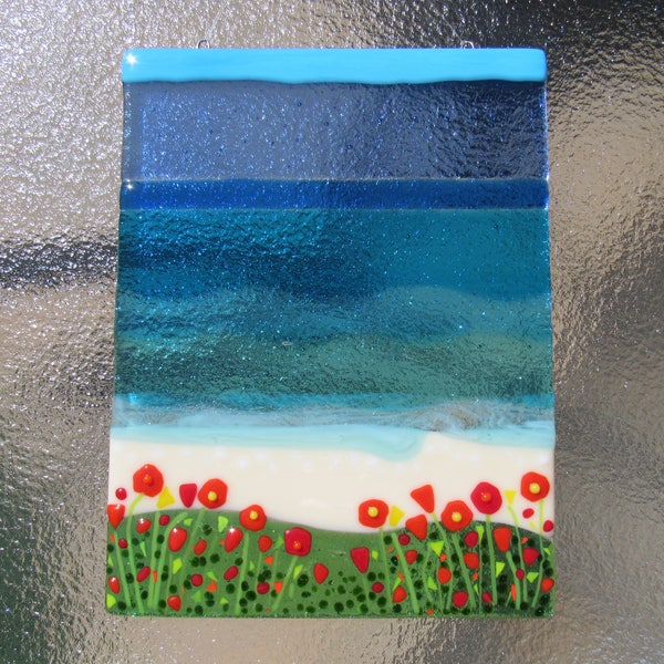 Fused Glass Beach Scene - Etsy