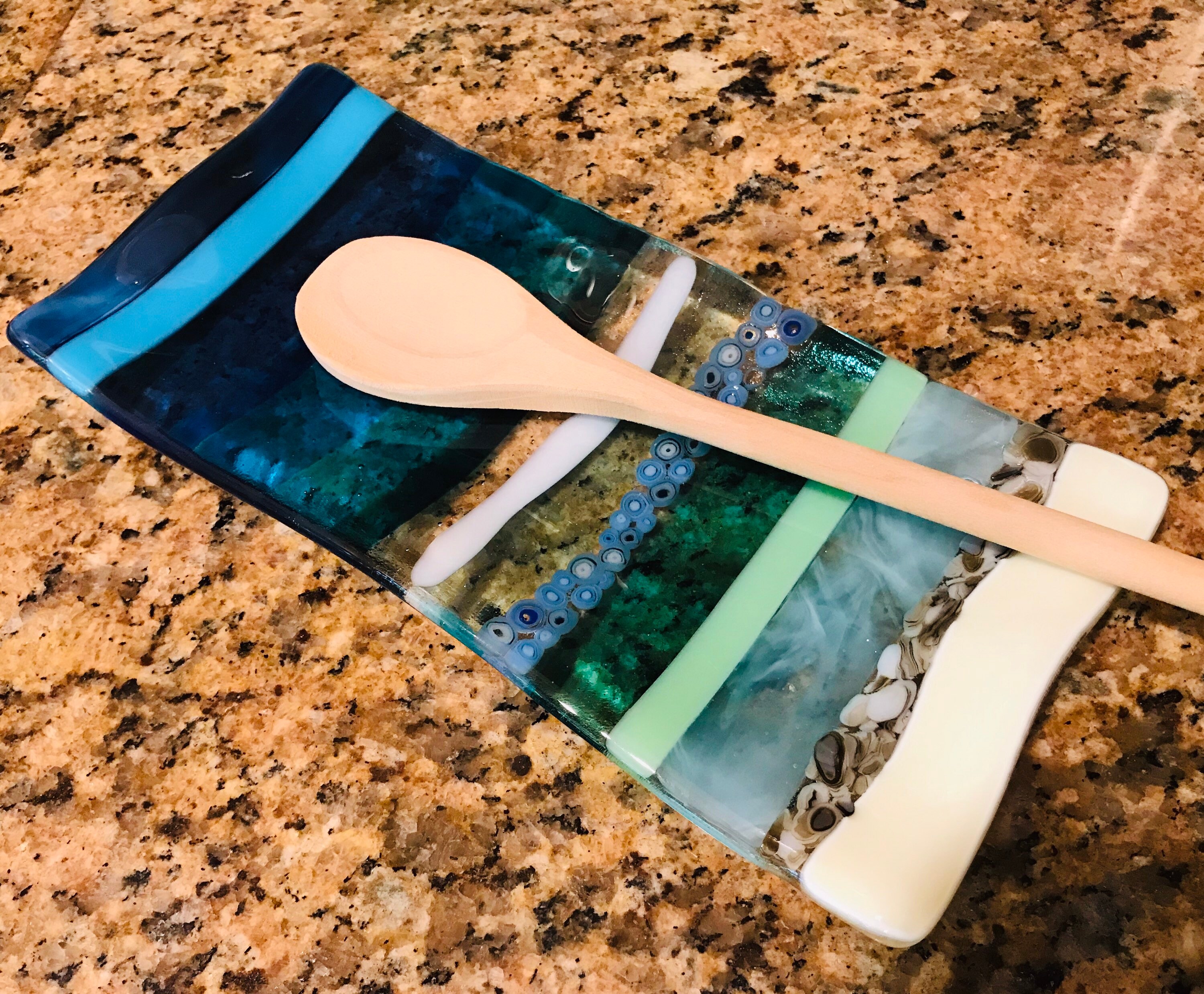 Fused Glass Beach Art Rocks and Bubbles by the Beach | Etsy