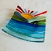 Fused Glass Sunset Plate, Sunset Over Mountain Lake, Sunset Beach Dish ...