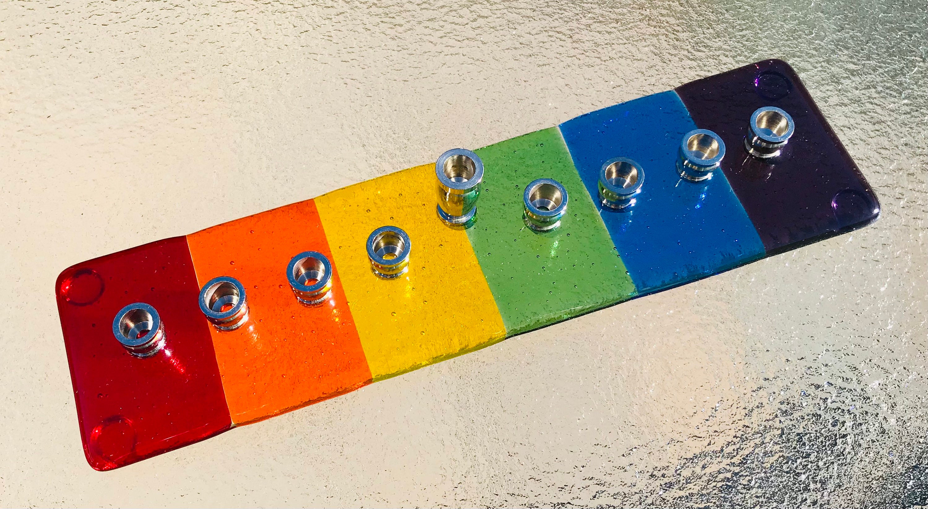 Fused Glass Pride Menorah Rainbow Menorah Equality Flag - Etsy