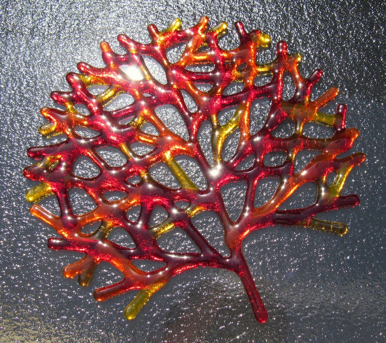 Fused Glass Coral Wall Decor, Beach House Sea Life Art - Etsy
