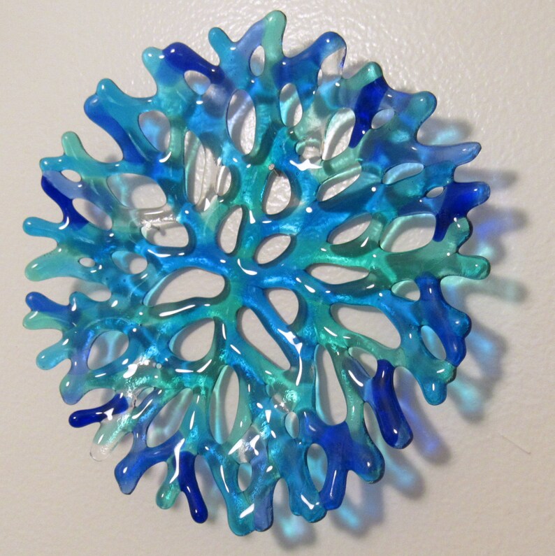 Fused Glass Coral Plate Glass Branching Coral Wall Decor | Etsy