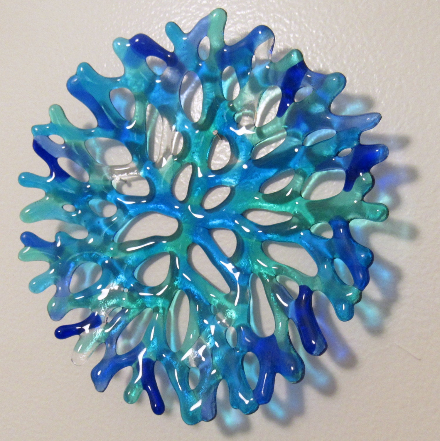 Fused Glass Coral Plate Glass Branching Coral Wall Decor | Etsy