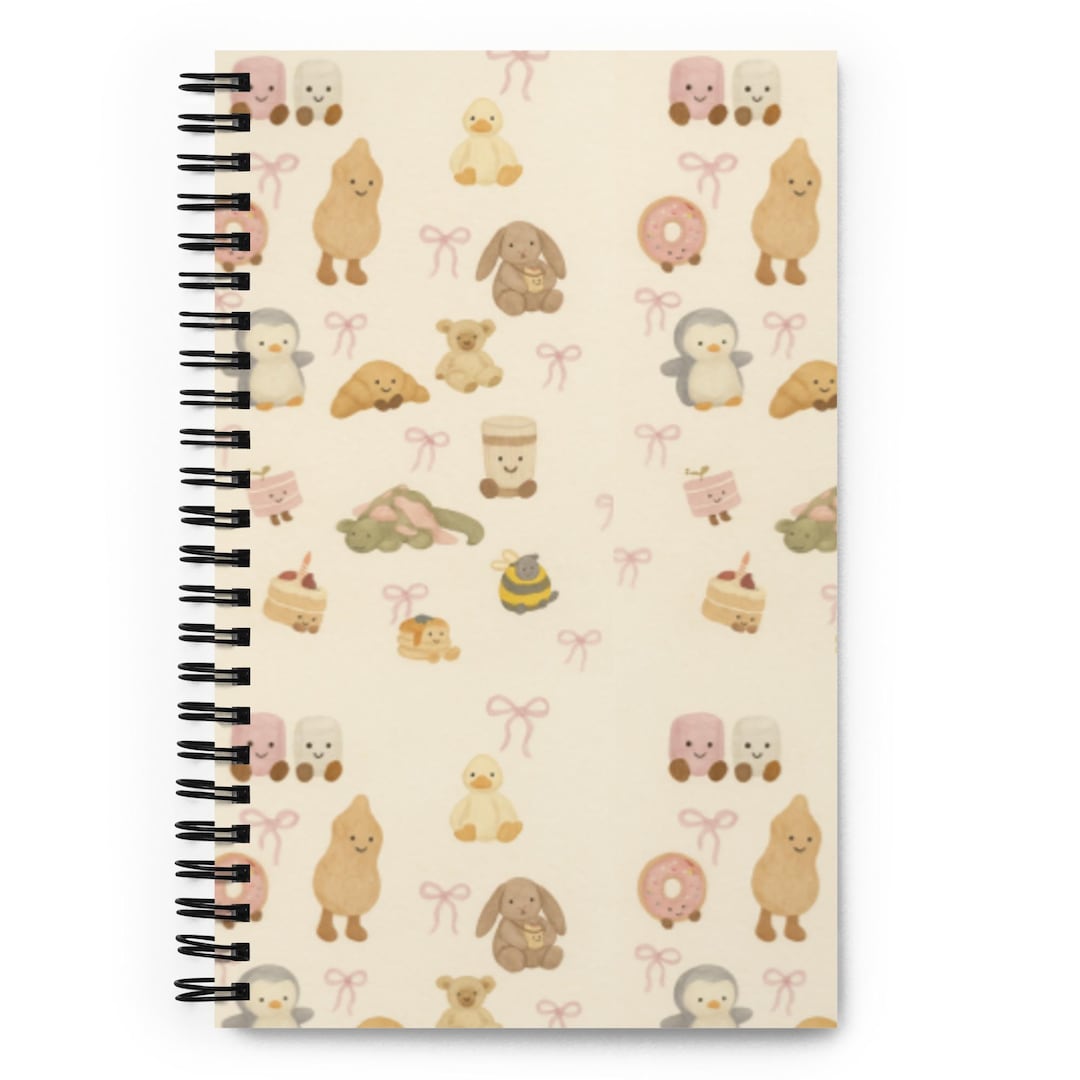 Jellycat Inspired Notebook • Cute Plush Style Journal • Cozy Fall ...