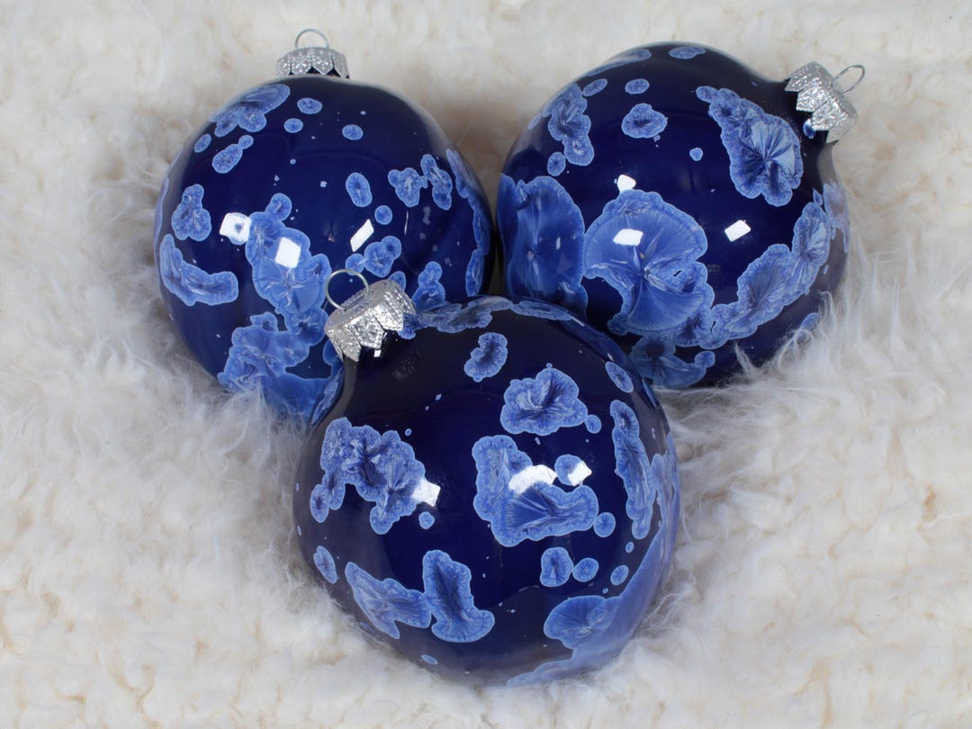 Ornament: Cerulean Crystalline Glaze - Etsy